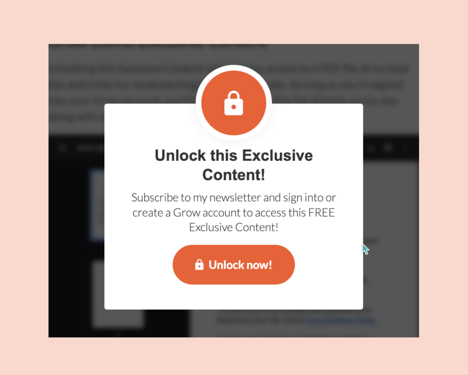 Exclusive Content - Grow Demo
